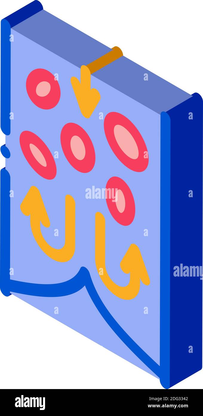 blockage of blood vessel isometric icon vector illustration Stock ...