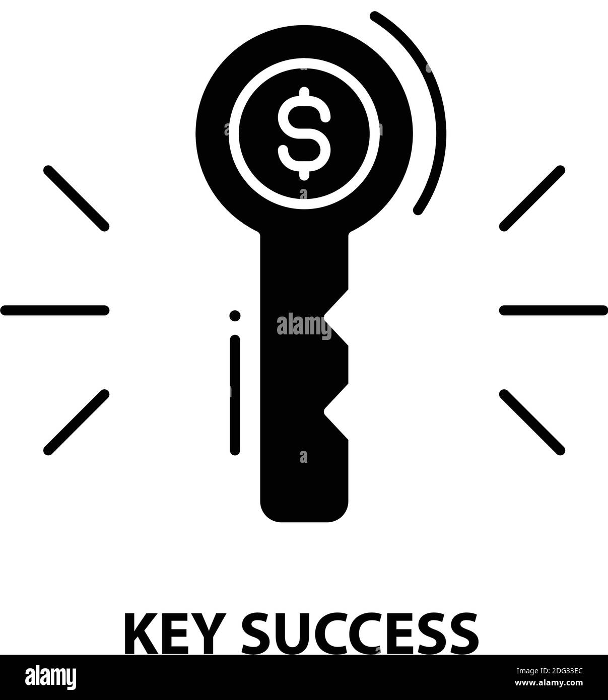 Key Success Symbol Icon Black Vector Sign With Editable Strokes