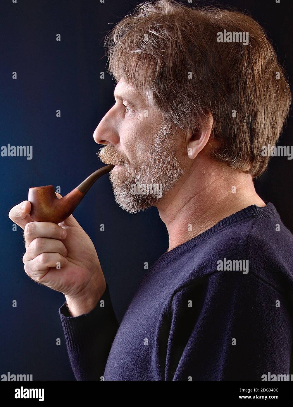 Old Man Smoking Pipe High Resolution Stock Photography and Images - Alamy