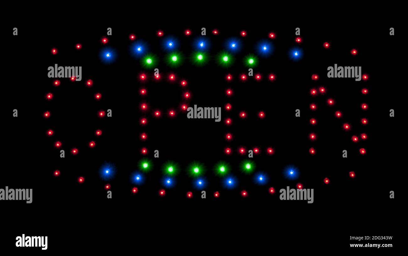 Led light sign hi-res stock photography and images - Alamy