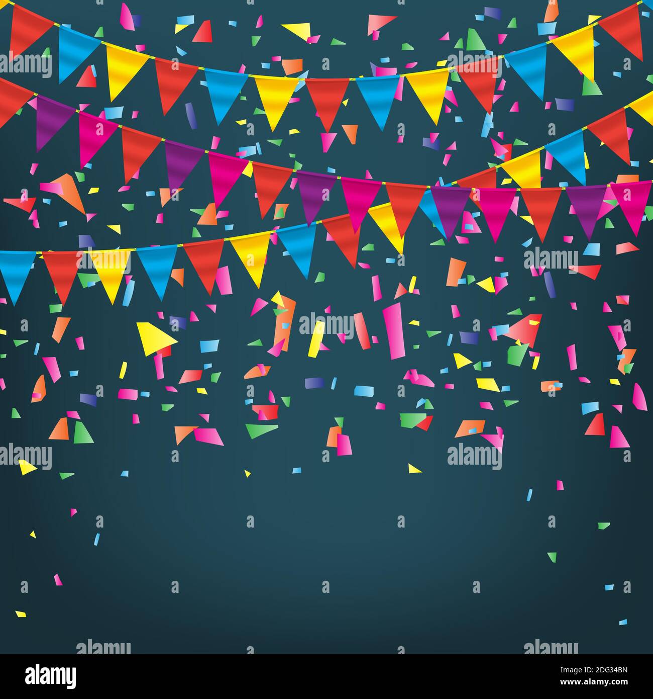 Party Background with Flags Illustration Stock Photo - Alamy