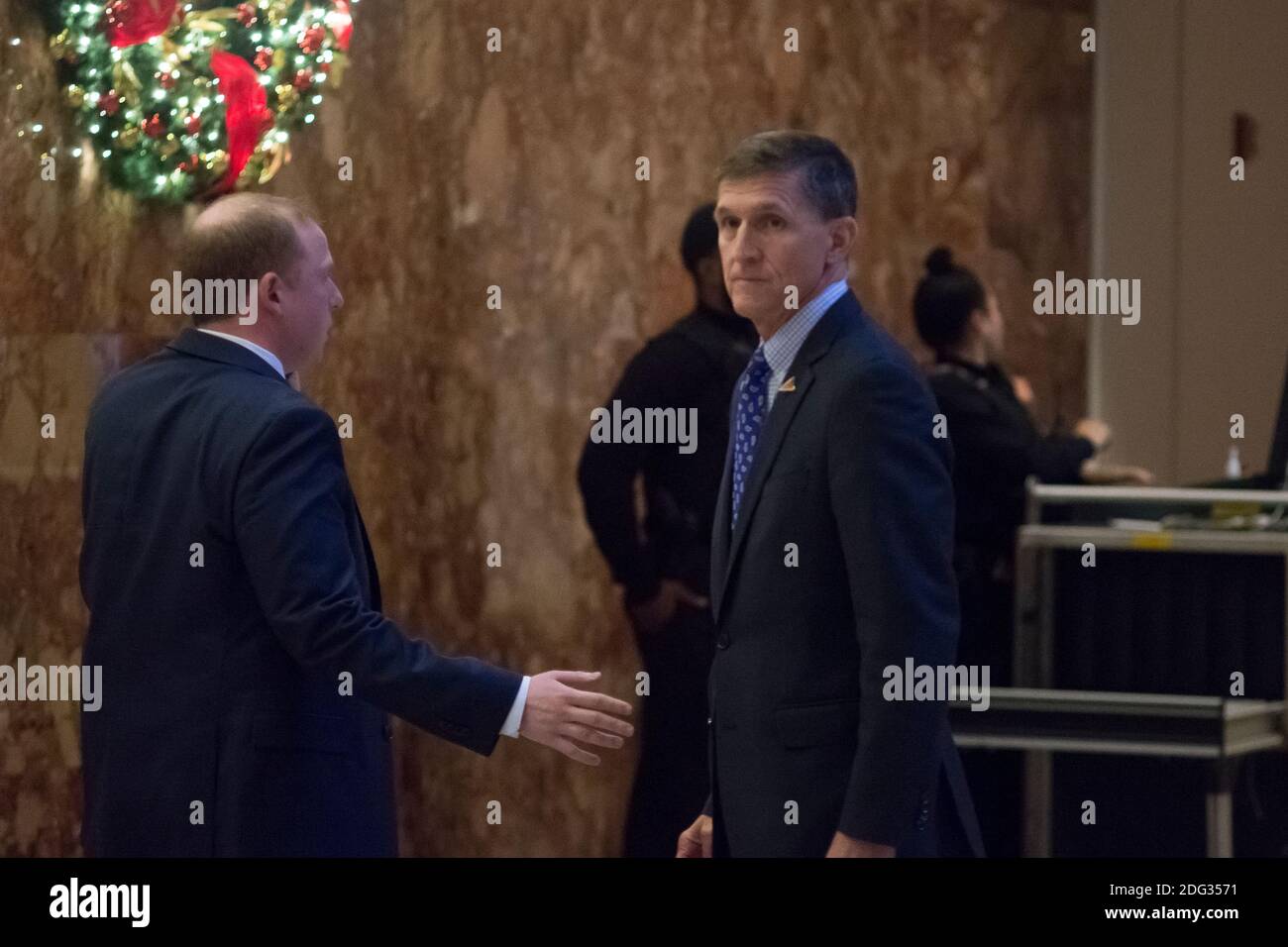 File photo : Lieutenant General Michael Flynn is seen in the lobby of ...