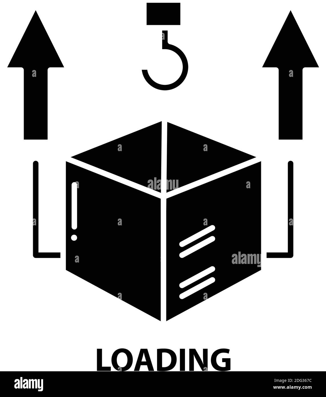 loading icon, black vector sign with editable strokes, concept ...