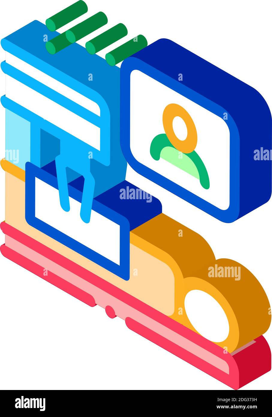 patient online health examination isometric icon vector illustration ...