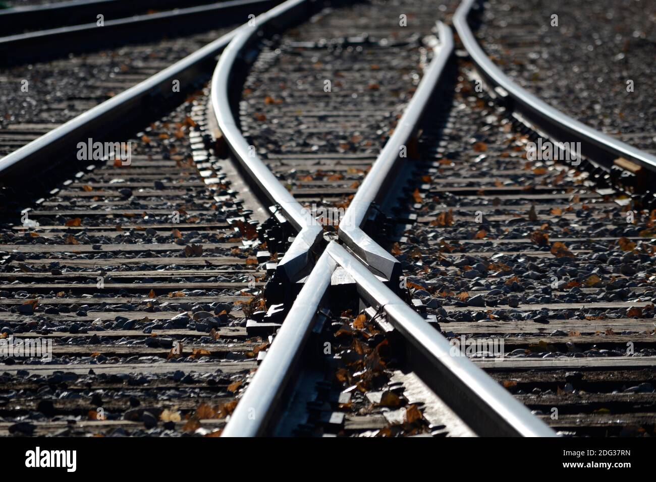 In service train tracks hi-res stock photography and images - Alamy