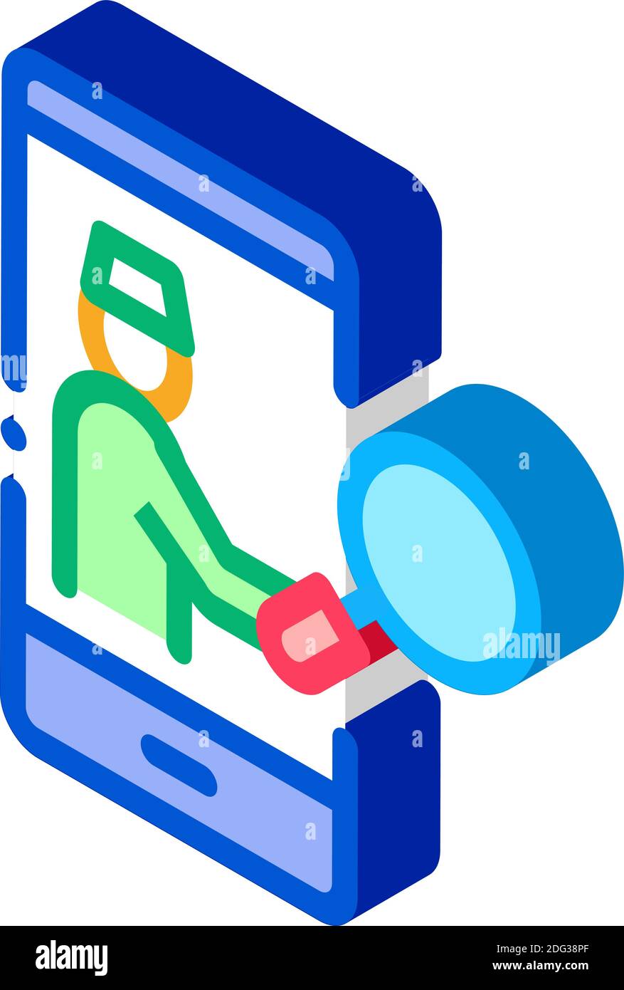 health examination phone call isometric icon vector illustration Stock ...