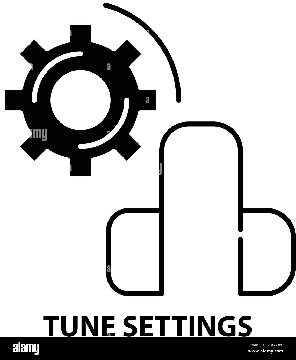tune settings icon, black vector sign with editable strokes, concept ...