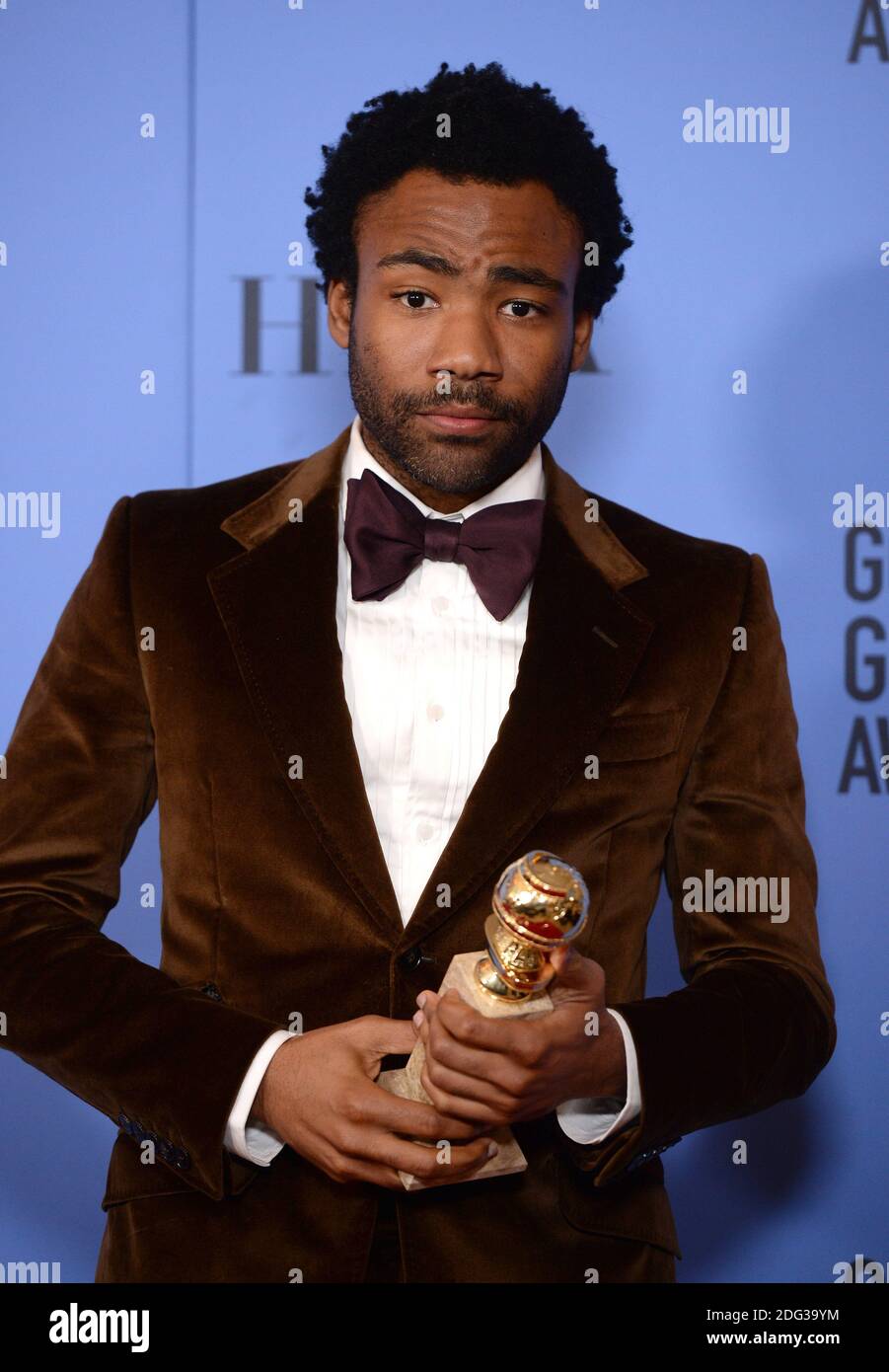 Donald Glover poses in the press room during the 74th Annual Golden ...