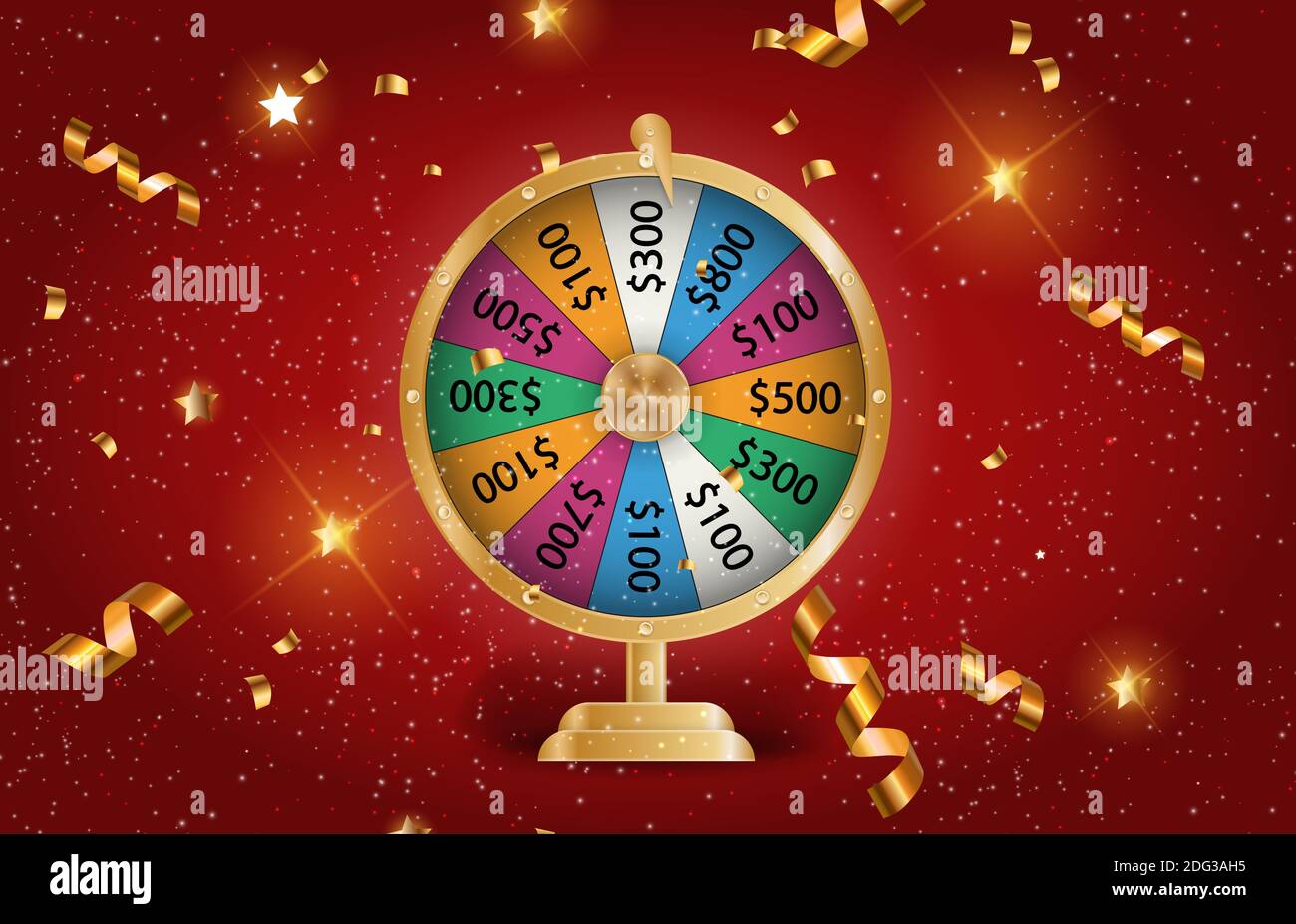 Colorful roulette wheel Chance of victory. Fortune concept ...