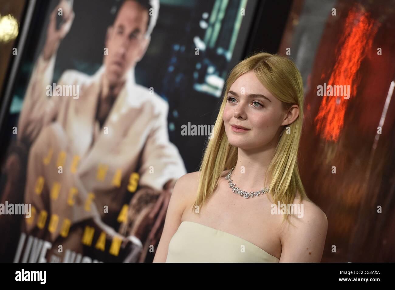 Elle Fanning attends the premiere of Warner Bros. Pictures Live By ...