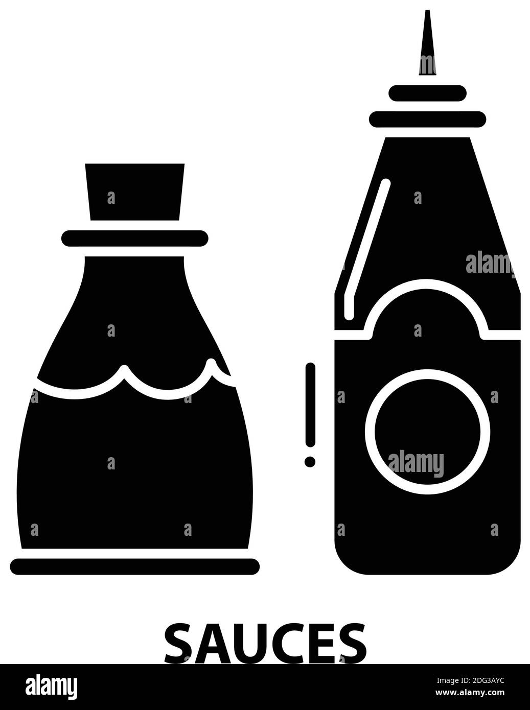 sauces icon, black vector sign with editable strokes, concept ...