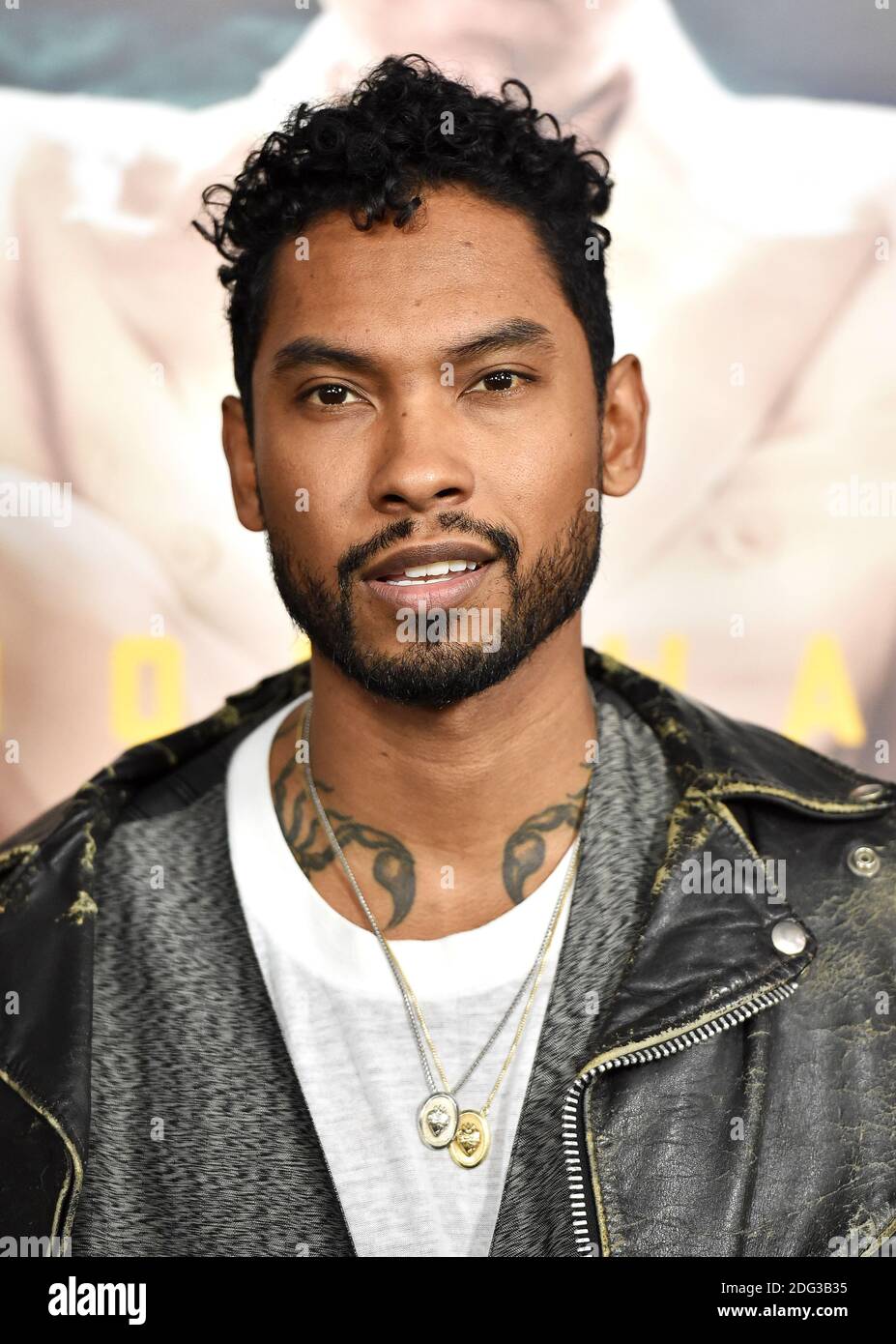 Miguel attends the premiere of Warner Bros. Pictures Live By Night at ...