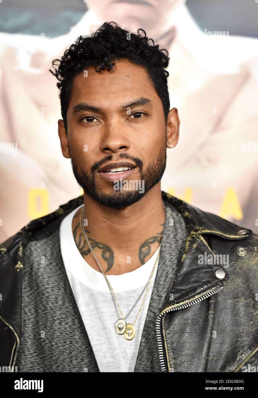 Miguel attends the premiere of Warner Bros. Pictures Live By Night at ...