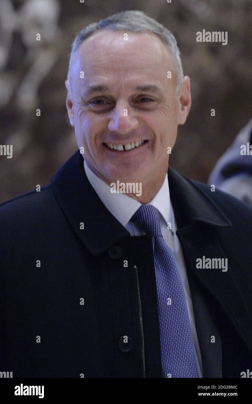Rob Manfred, Major League Baseball Commission, is seen waiting for the ...