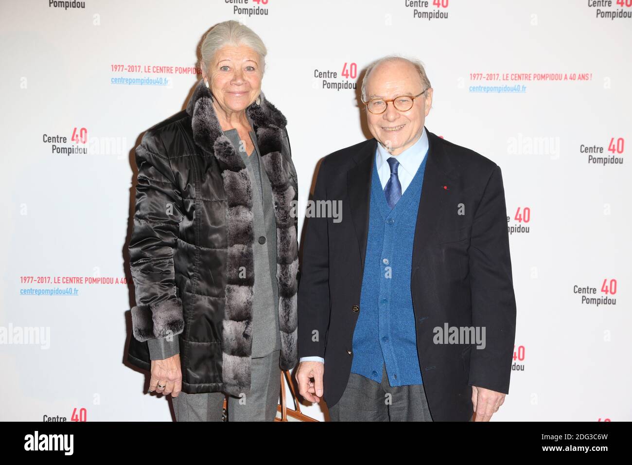 Alain Pompidou et Nicole Pompidou lors de la soiree des 40 ans du ...