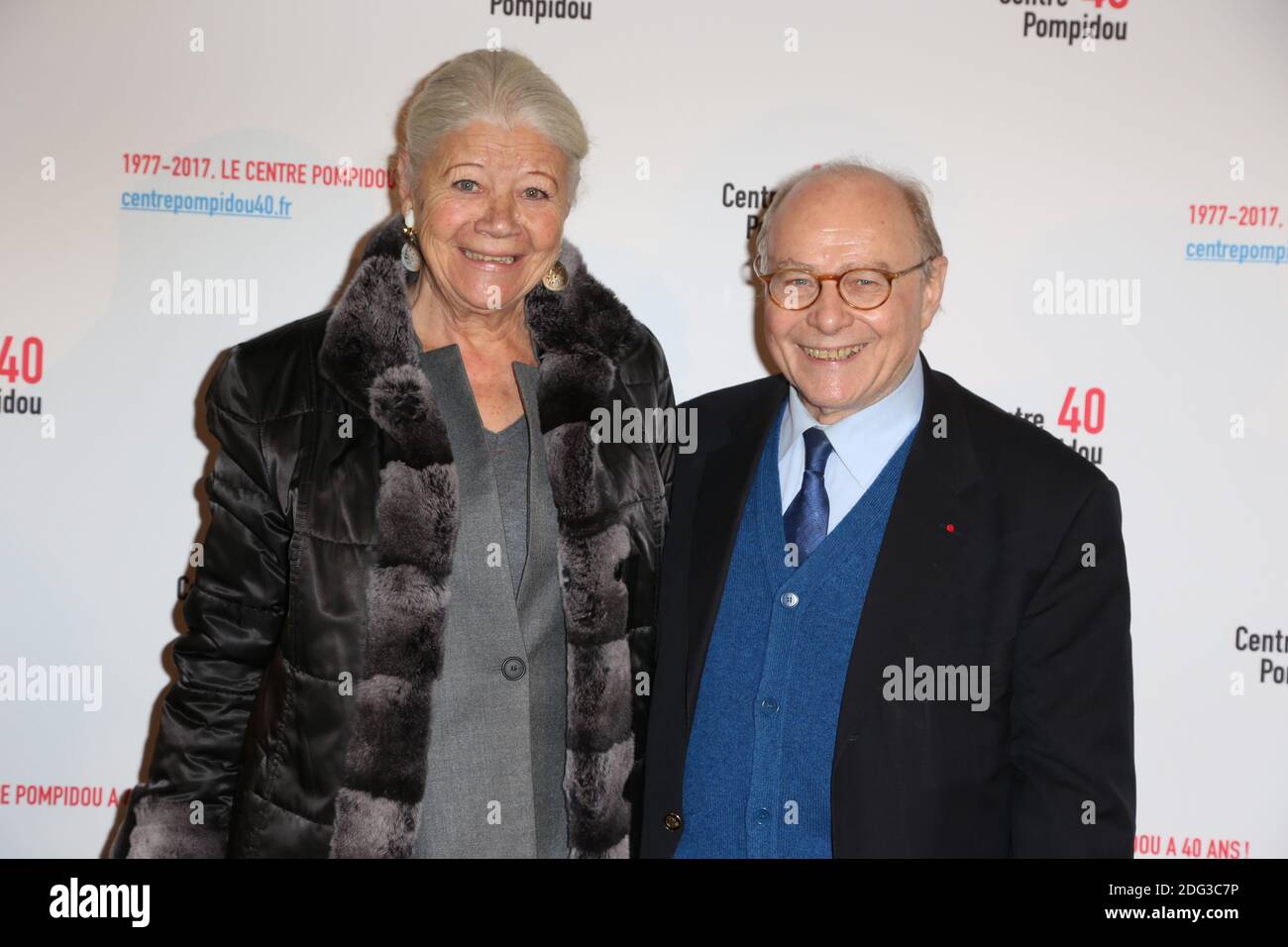 Alain Pompidou et Nicole Pompidou lors de la soiree des 40 ans du ...