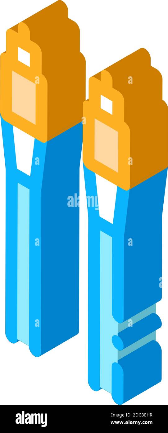 cables optical fiber isometric icon vector illustration Stock Vector ...