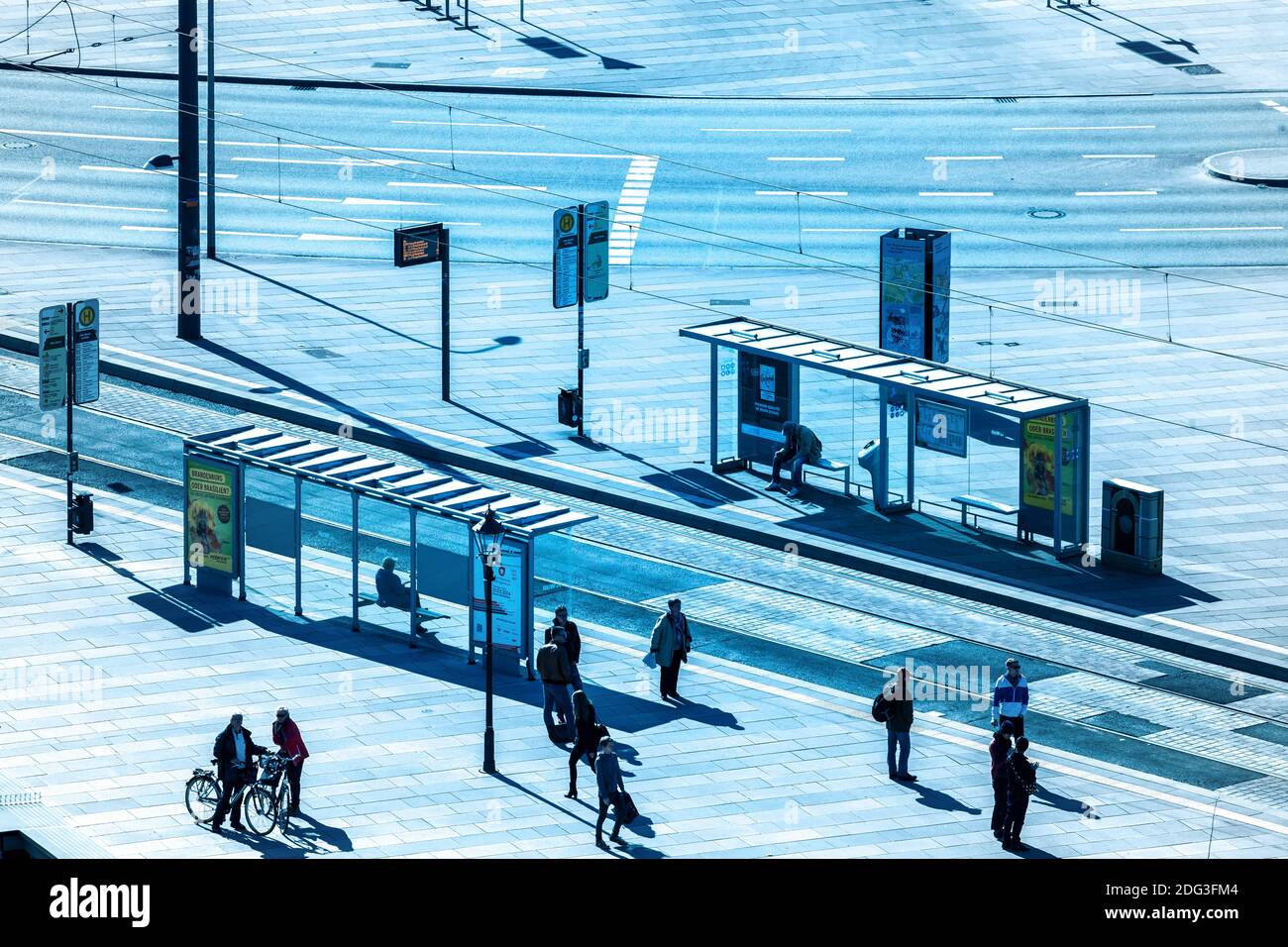 At the bus stop Stock Photo - Alamy