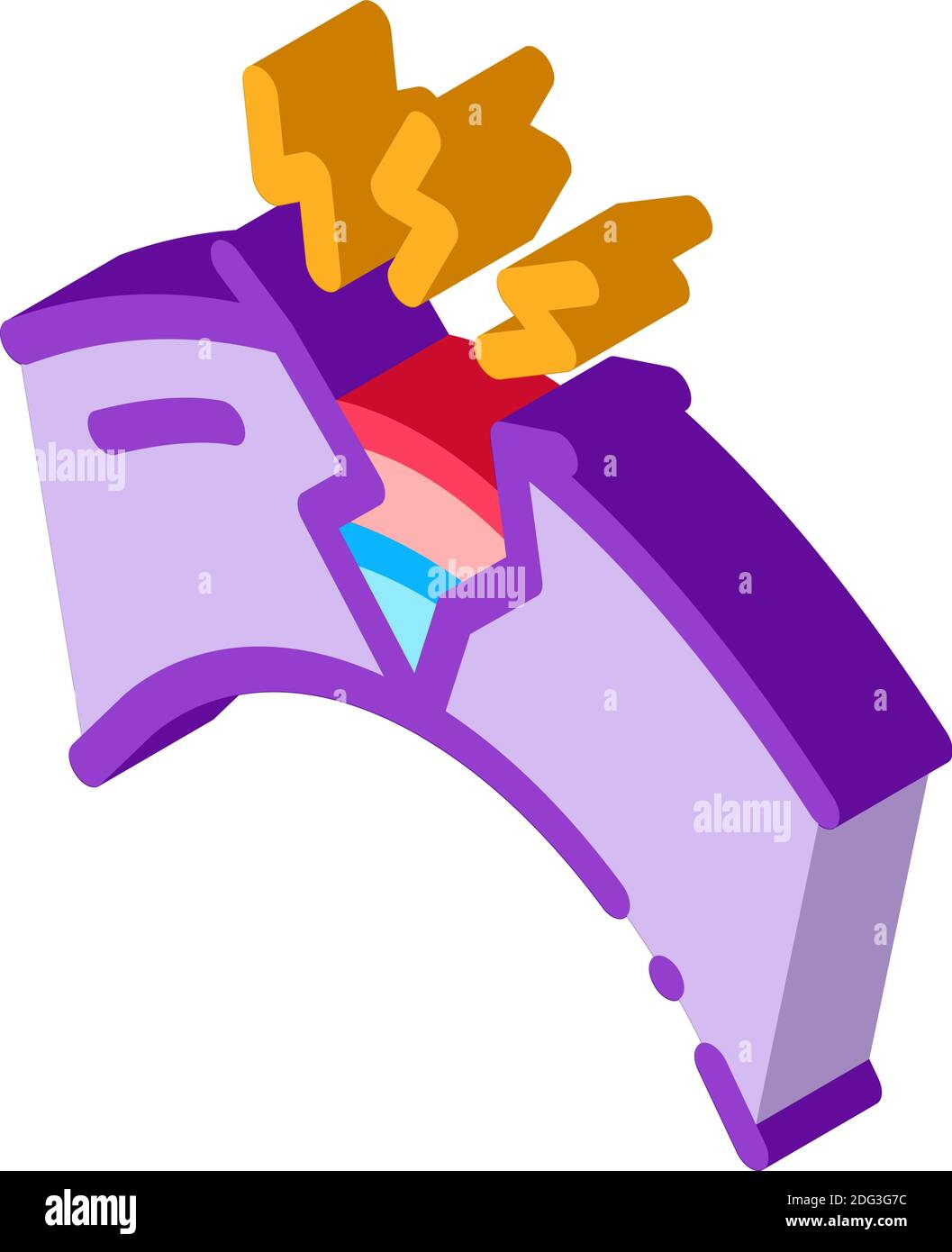 damaged optical fiber isometric icon vector illustration Stock Vector ...