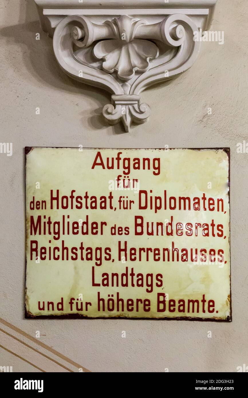 Historic enamel sign Stock Photo - Alamy