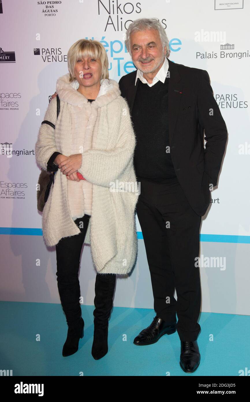 Franck Provost et sa femme Natacha lors du vernissage de l'exposition L ...