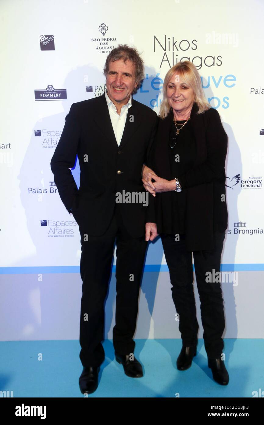 Gerard Leclerc, Julie Leclerc posing during the exhibition of TV and ...