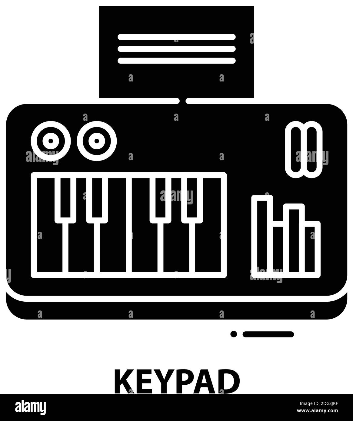 keypad icon, black vector sign with editable strokes, concept ...