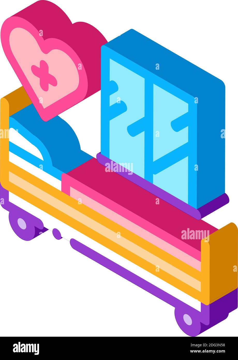 prenatal ward maternity hospital isometric icon vector illustration ...