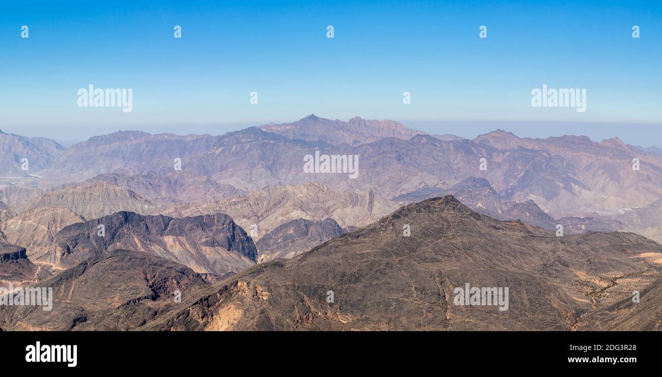 Al Hajar Mountains (AKA Oman Mountains) close to Jebel Shams Canyon ...