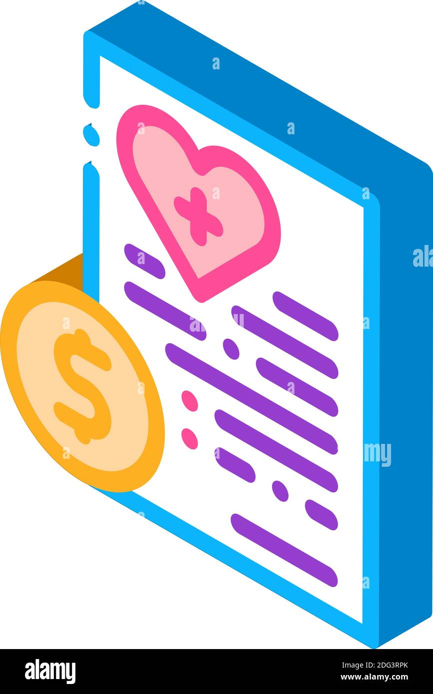 paid services price isometric icon vector illustration Stock Vector ...