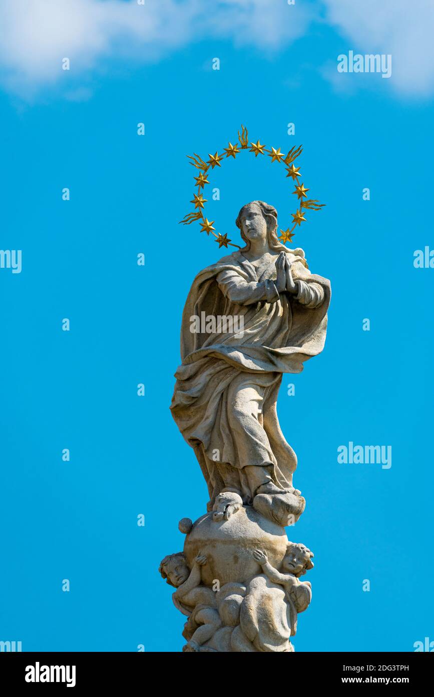 Detail of top of Holy Trinity Column (AKA Marian column, plague column ...