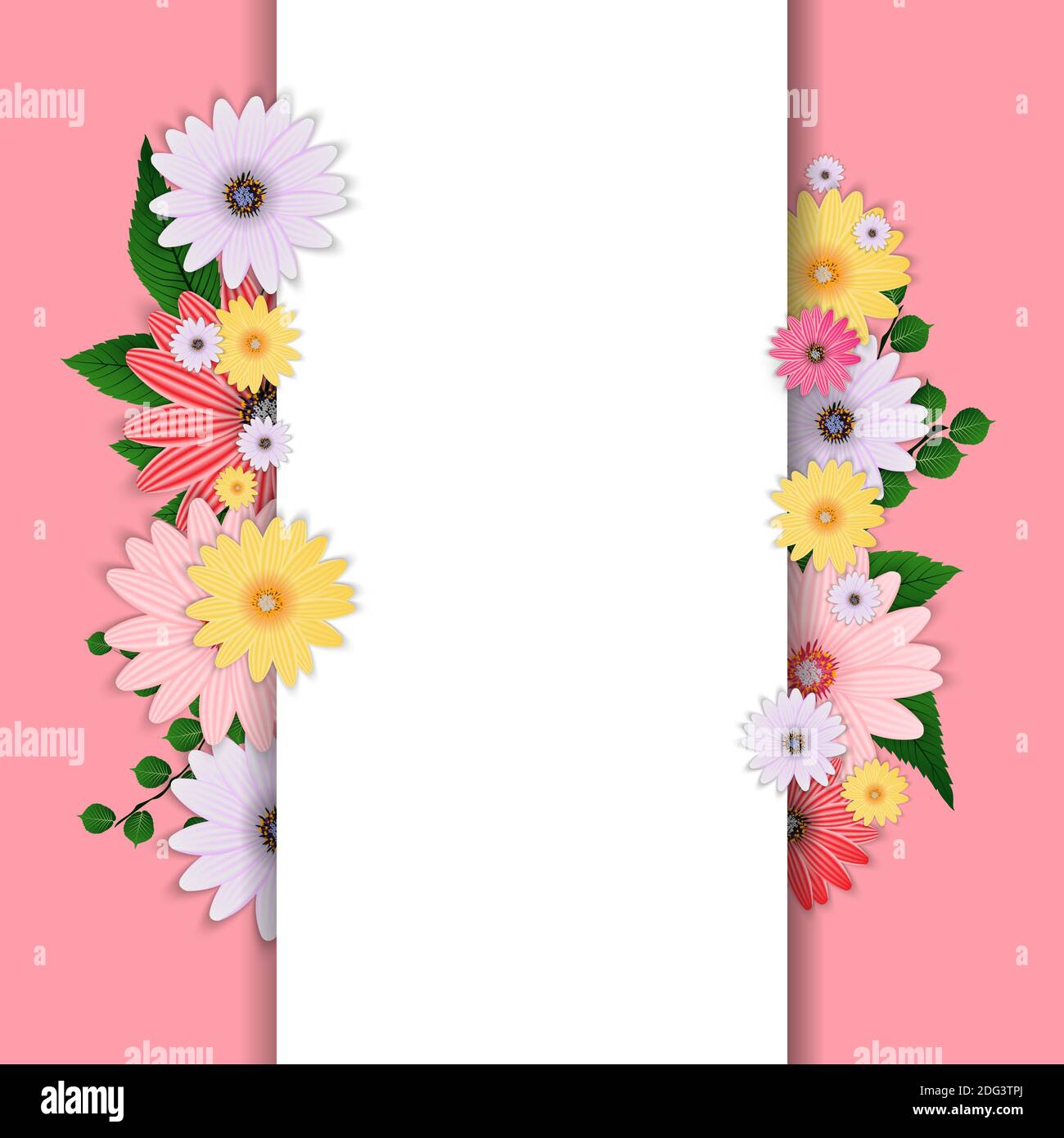 Abstract Flower Background Template. Illustration Stock Photo - Alamy