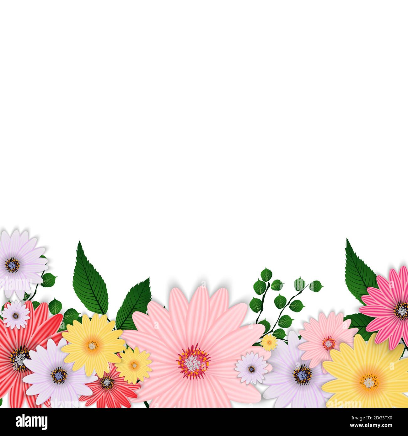 Abstract Flower Background Template. Illustration Stock Photo - Alamy