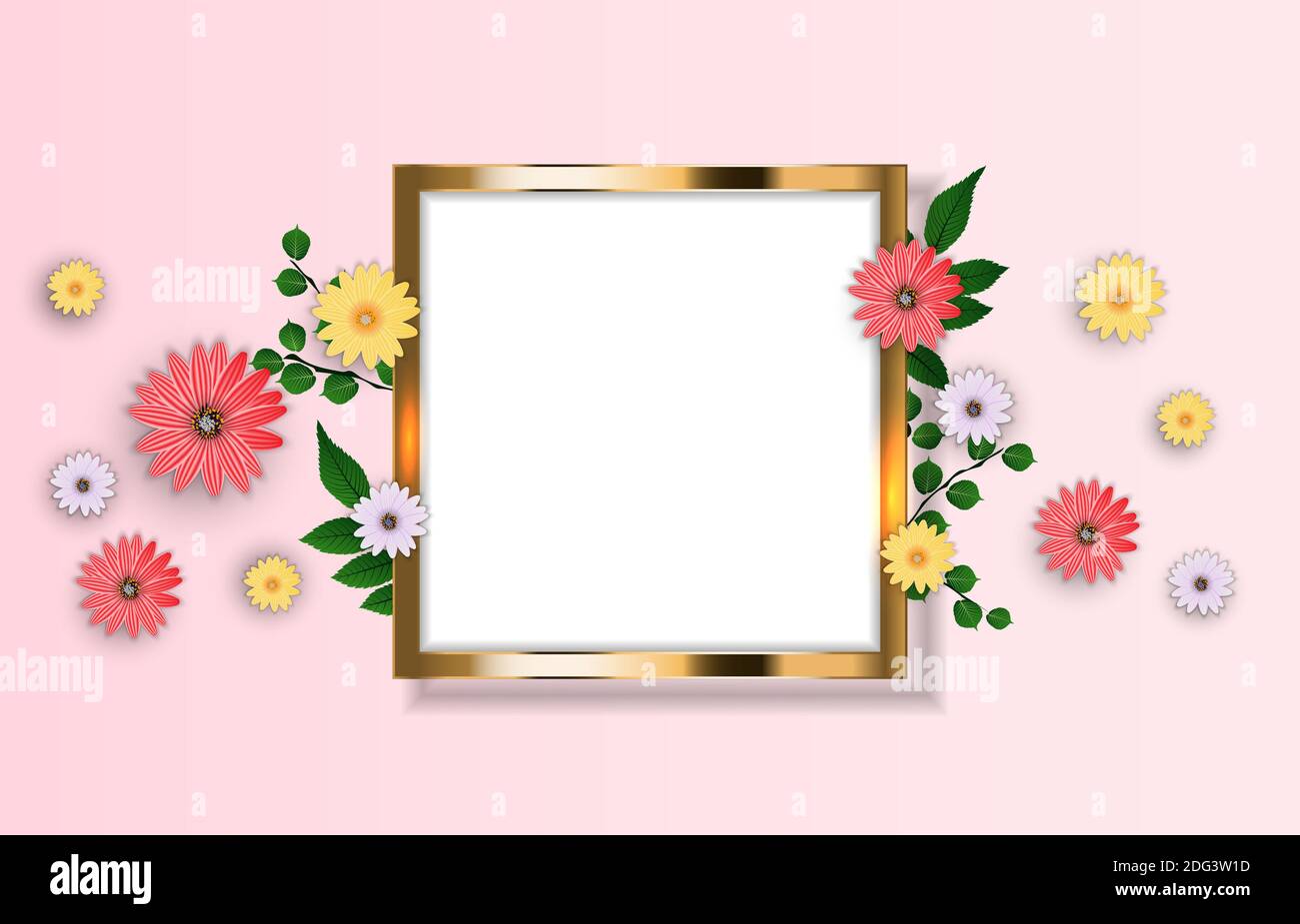 Abstract Flower Background Template. Illustration Stock Photo - Alamy
