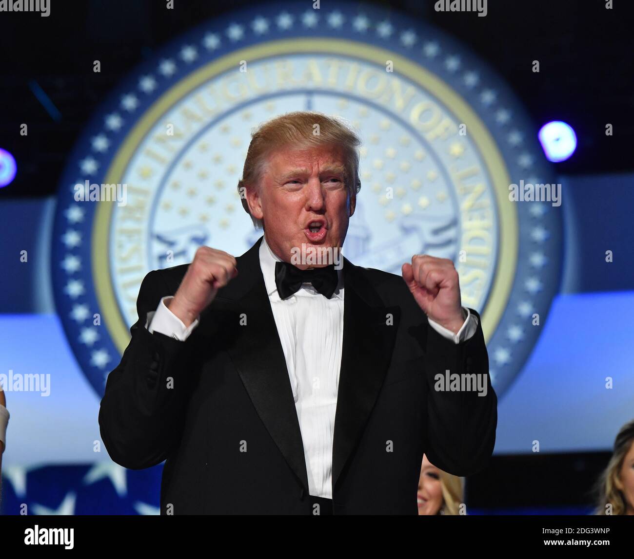 President Donald Trump and First Lady Melania Trump dance at the ...