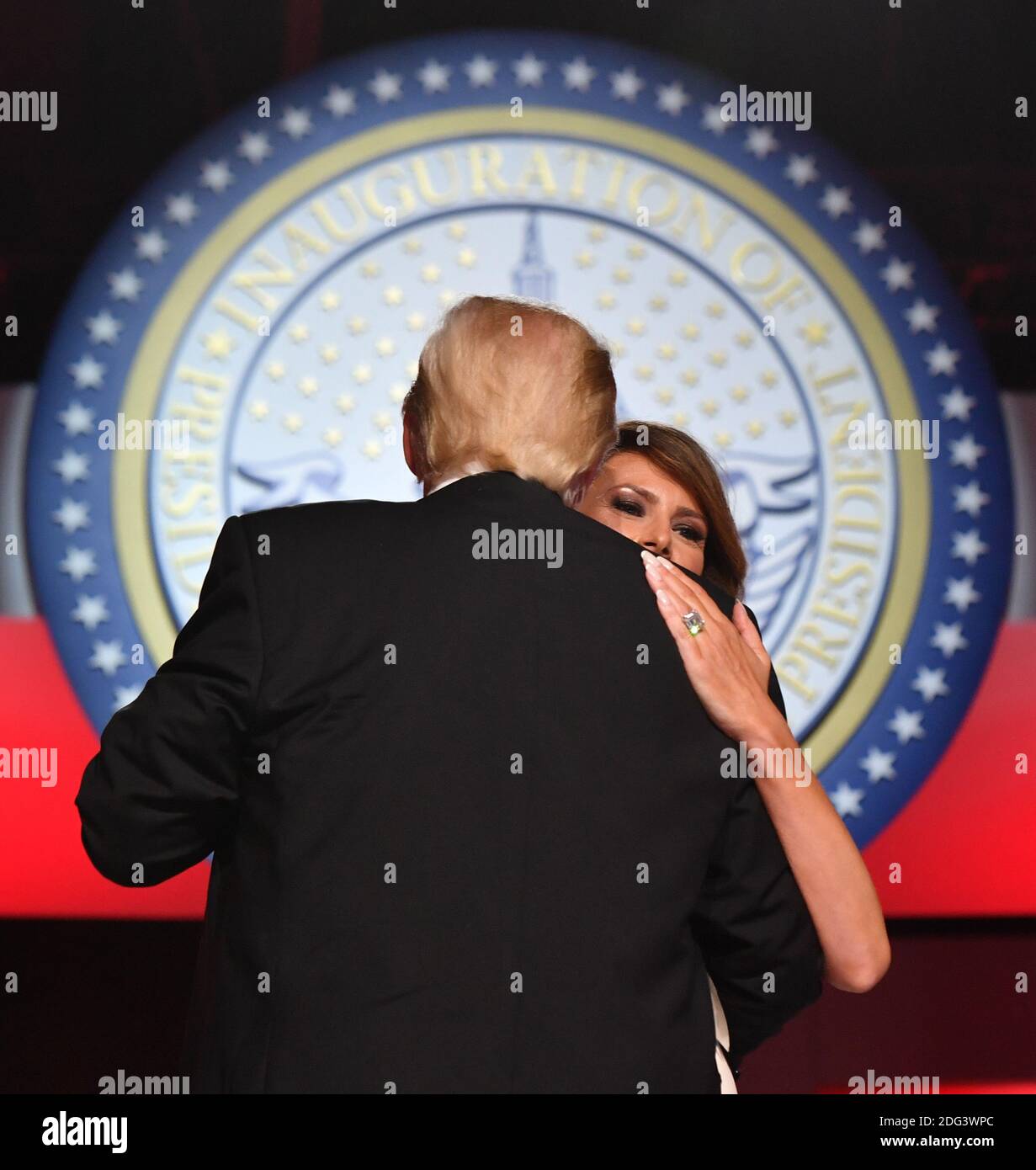 President Donald Trump and First Lady Melania Trump dance at the ...