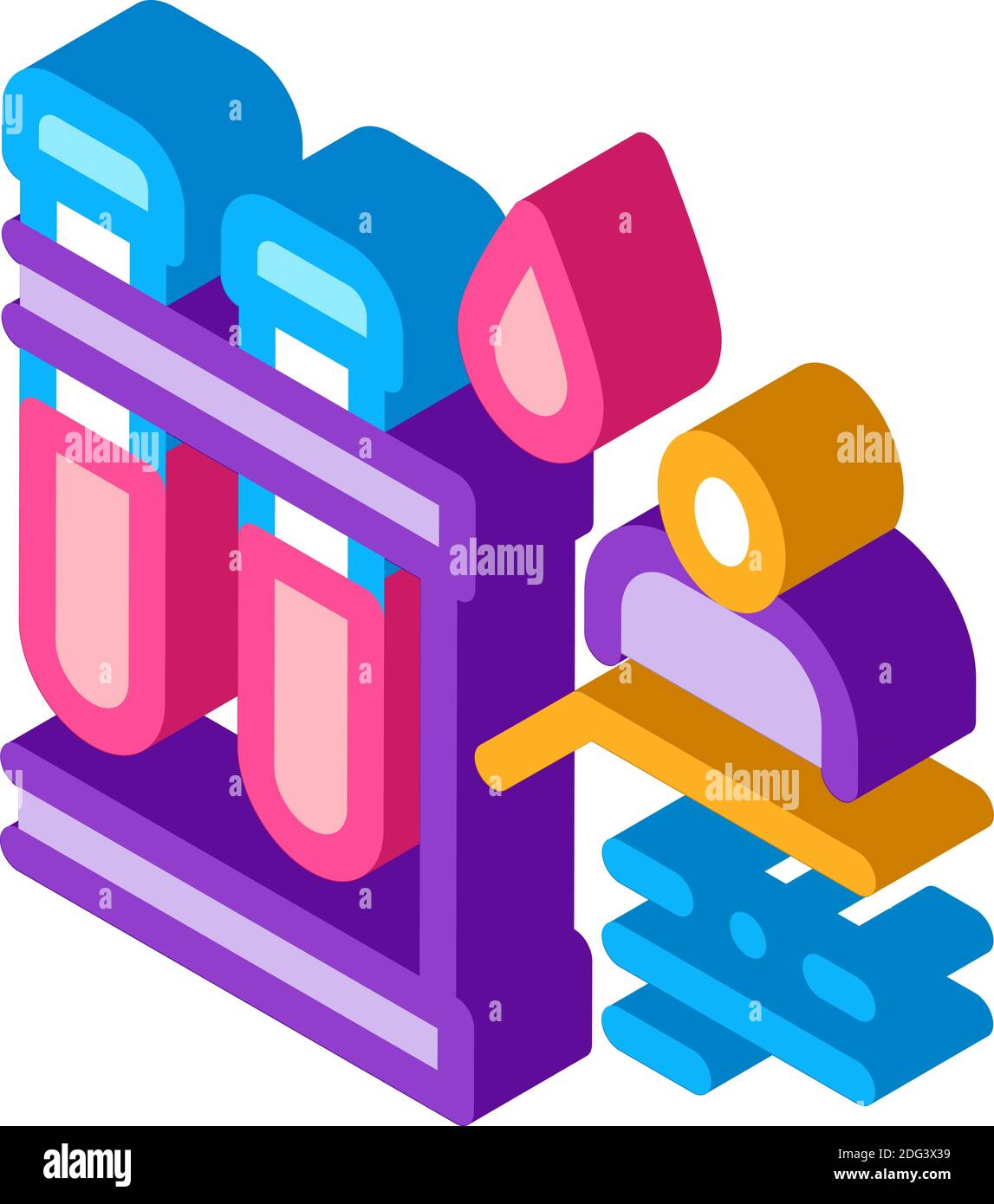 blood test isometric icon vector illustration color Stock Vector Image ...
