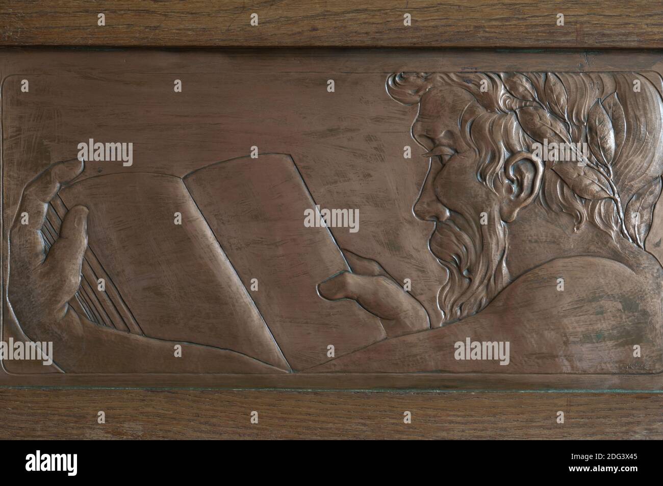 Scholar reading a book, engraving, a symbol of science and wisdom Stock ...