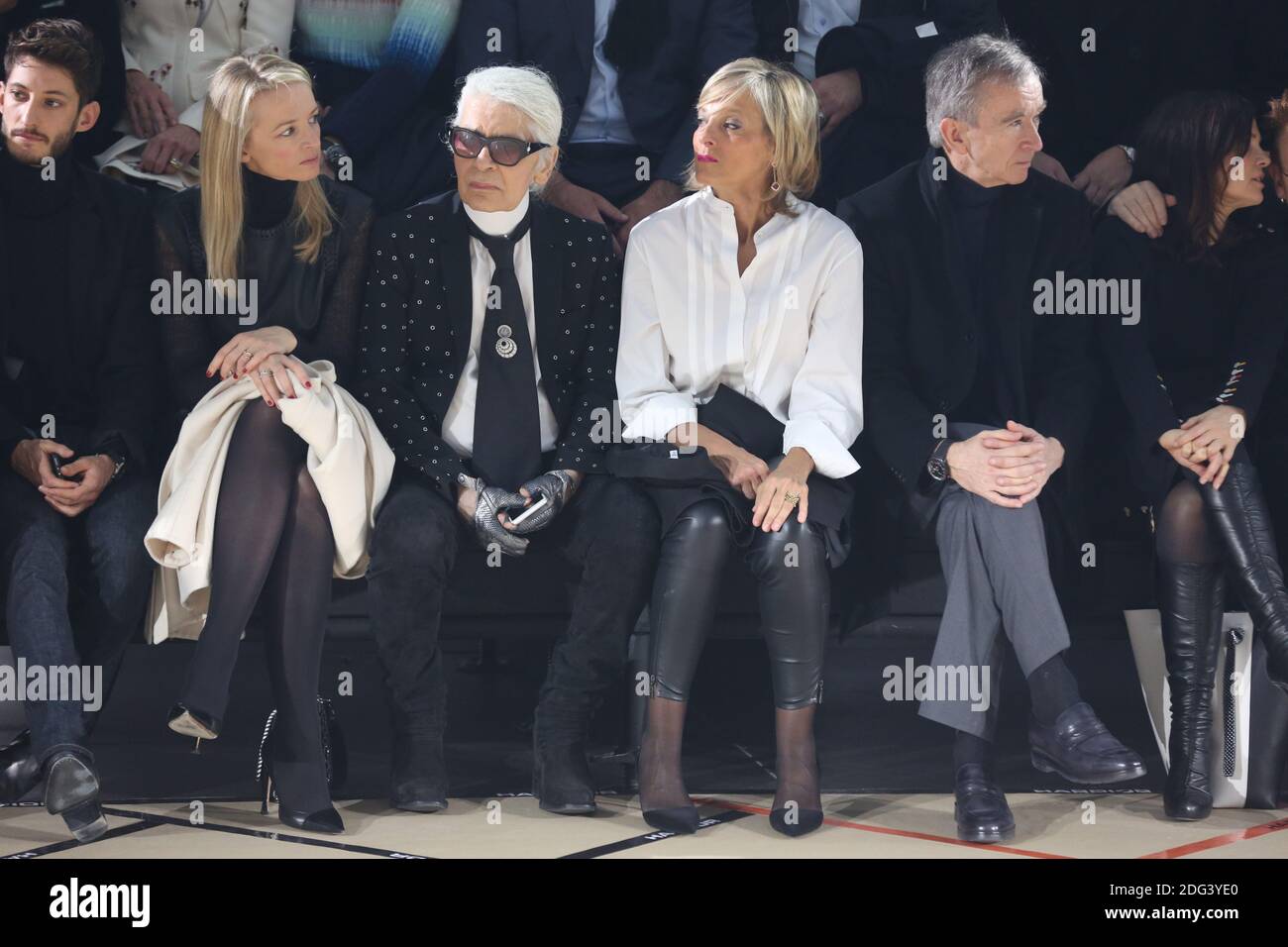 Delphine Arnault, Karl Lagerfeld, Helene Mercier-Arnault, Bernard ...