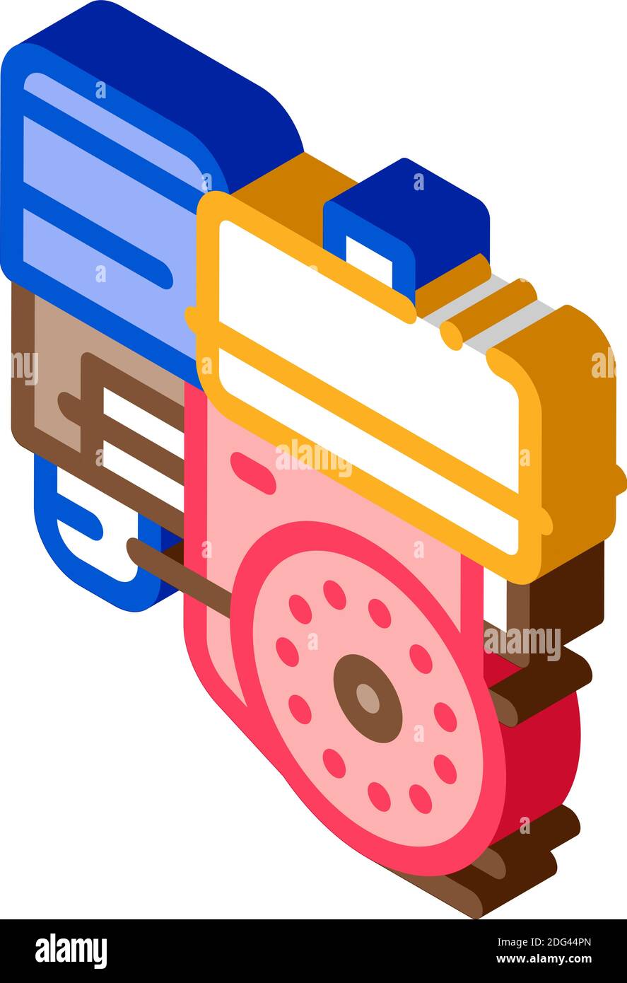 engine motor kart isometric icon vector illustration Stock Vector Image ...