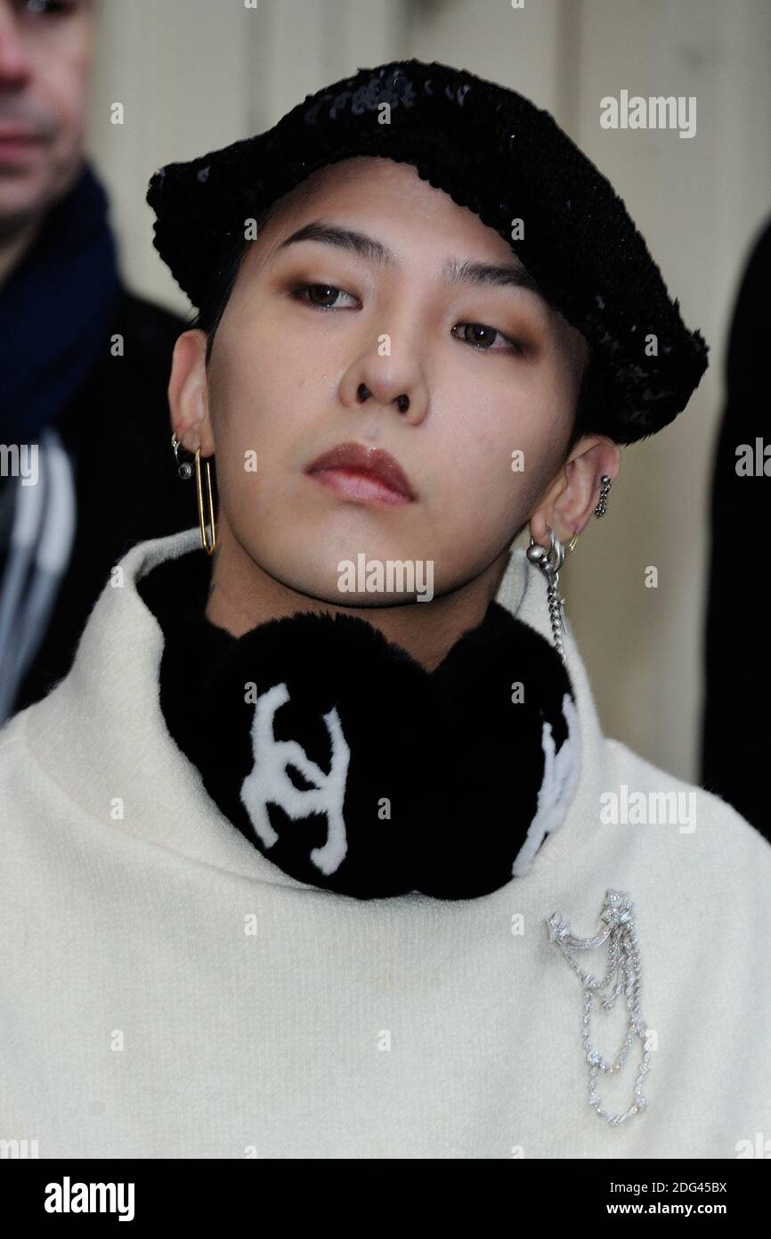 G-Dragon attending the Chanel Haute Couture Spring Summer 2017 shows as ...