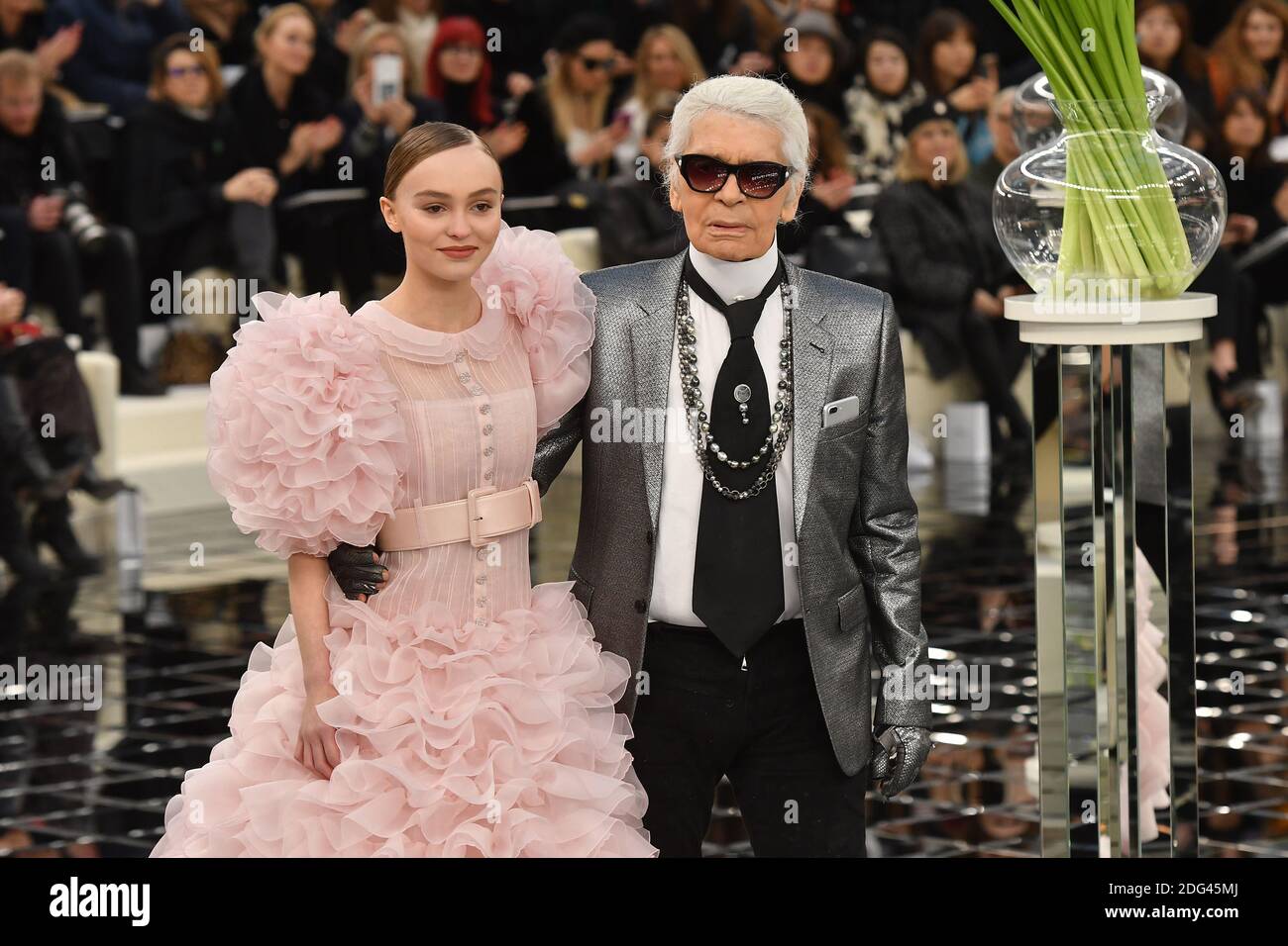 Karl lagerfeld lily rose depp hi-res stock photography and images - Alamy