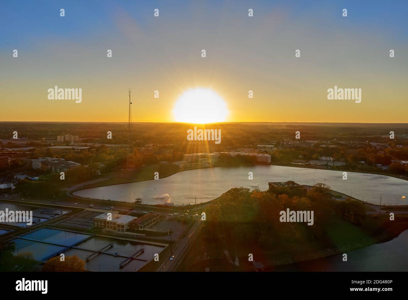 Atlanta sunset and beautiful skyline Stock Photo - Alamy