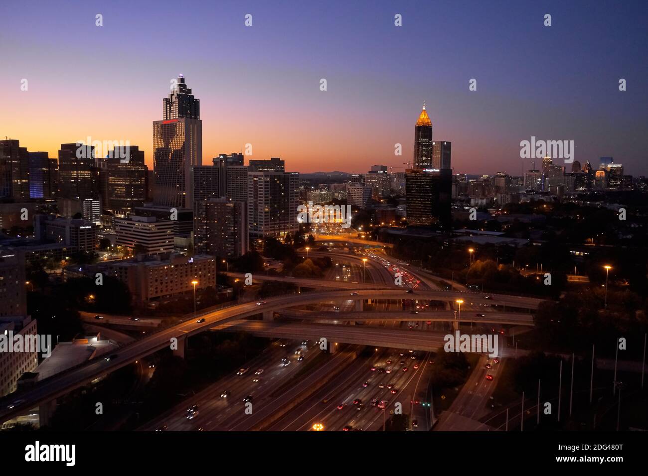 Atlanta sunset and beautiful skyline Stock Photo - Alamy