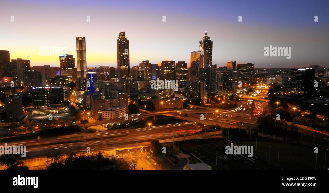 Atlanta sunset and beautiful skyline Stock Photo - Alamy