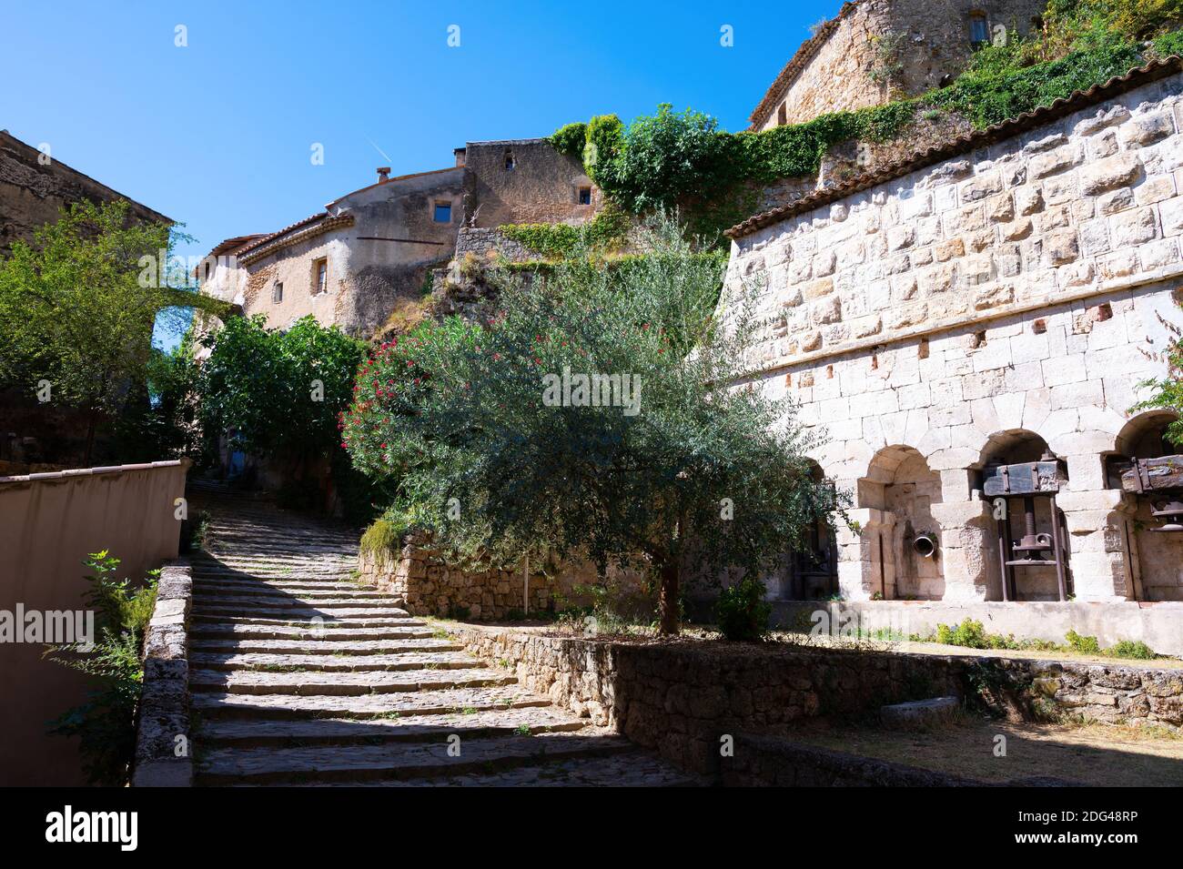 Travel destination, small ancient village Cotignac in Var, Provence ...