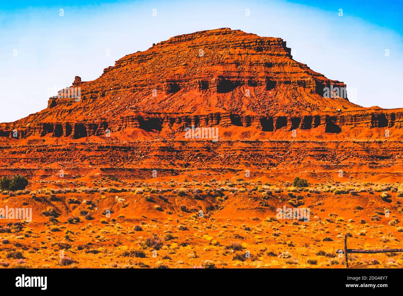 Colorful Red Mountain Orange Desert Monument Valley Utah Stock Photo ...