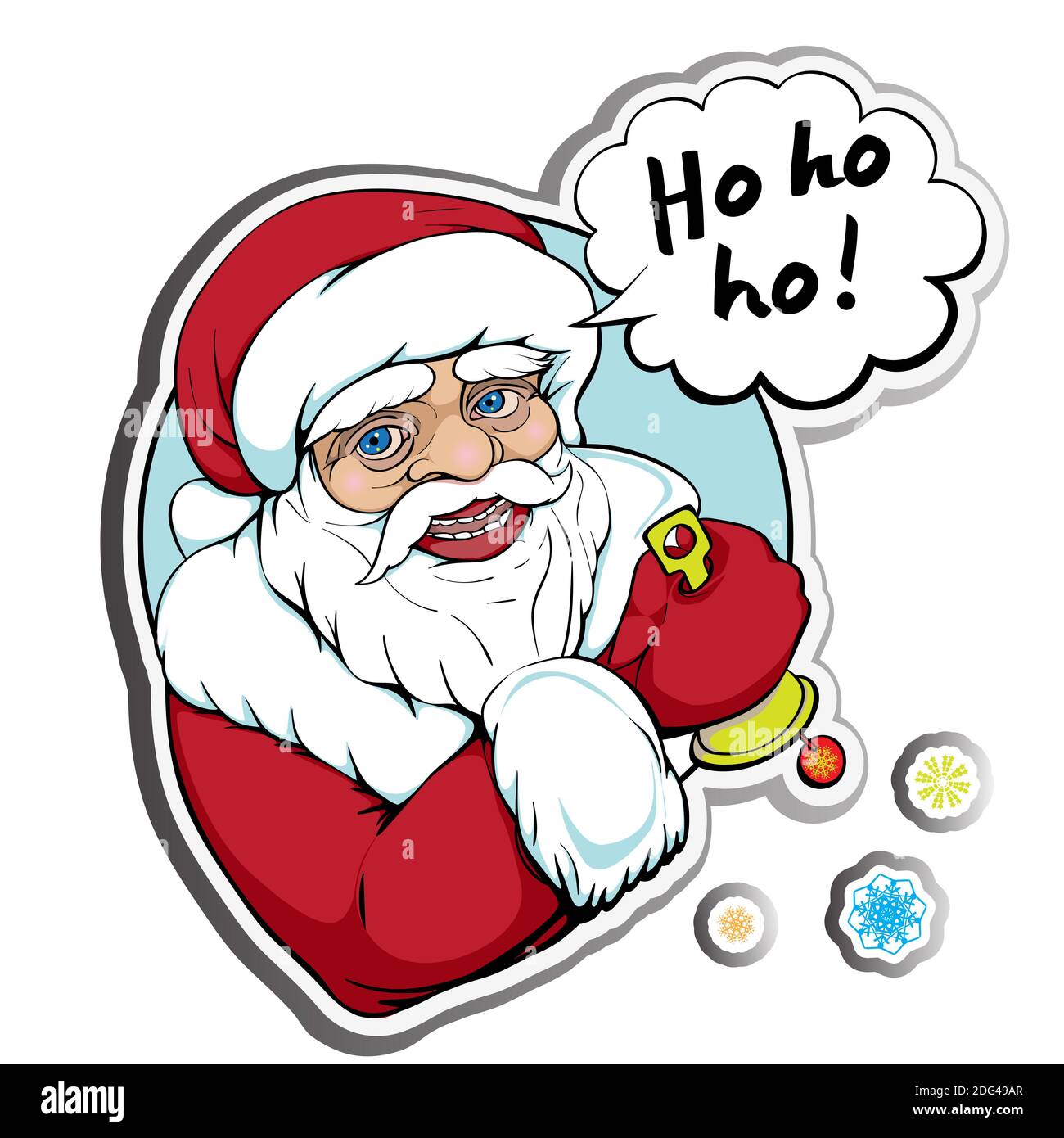 Santa sticker hi-res stock photography and images - Alamy