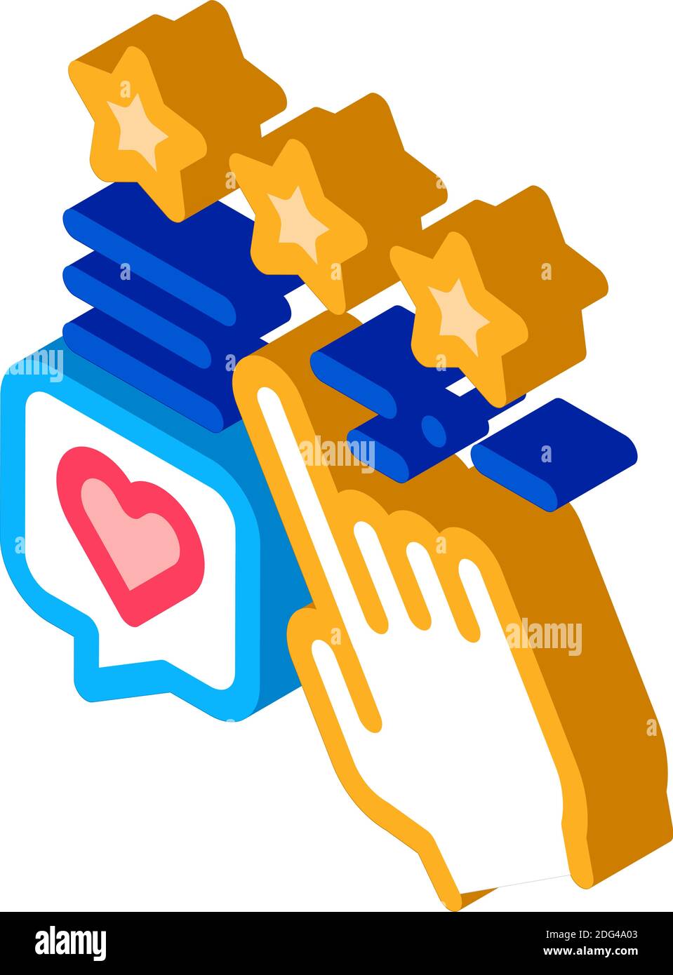 review copany service or product isometric icon vector illustration ...