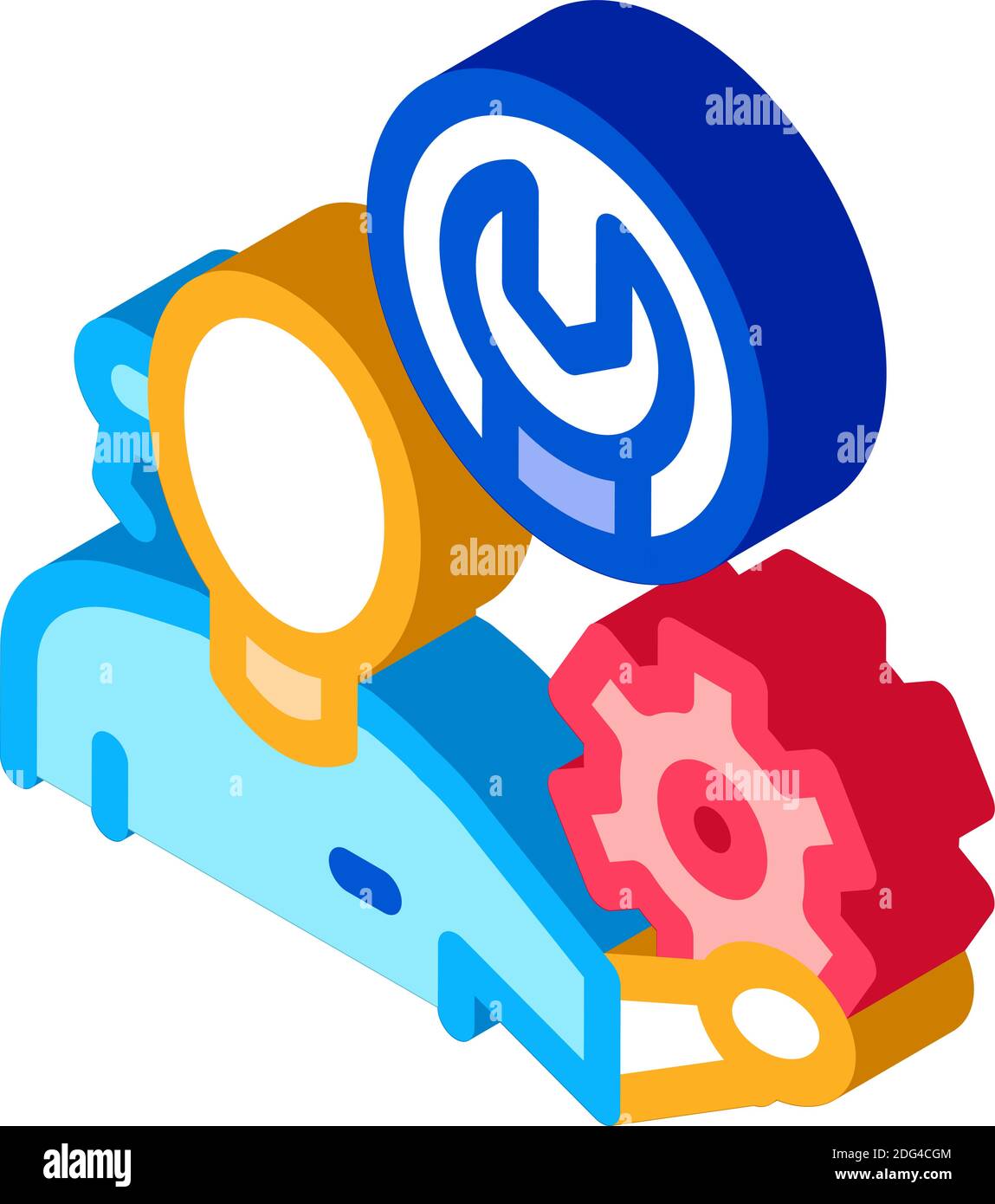repair service isometric icon vector illustration color Stock Vector ...